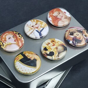 Pin up Girls 1 Magnet or Pin Back Button Set - Etsy