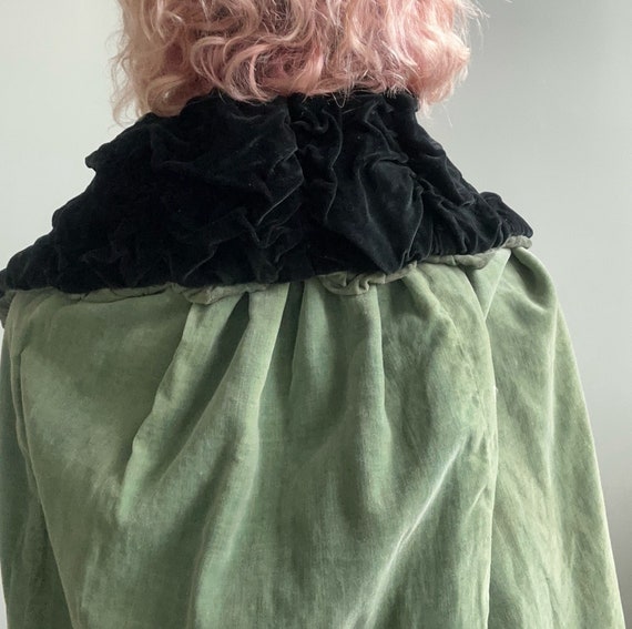Antique 1920s 1930s Reversible Velvet Opera Cape Coat - Gem