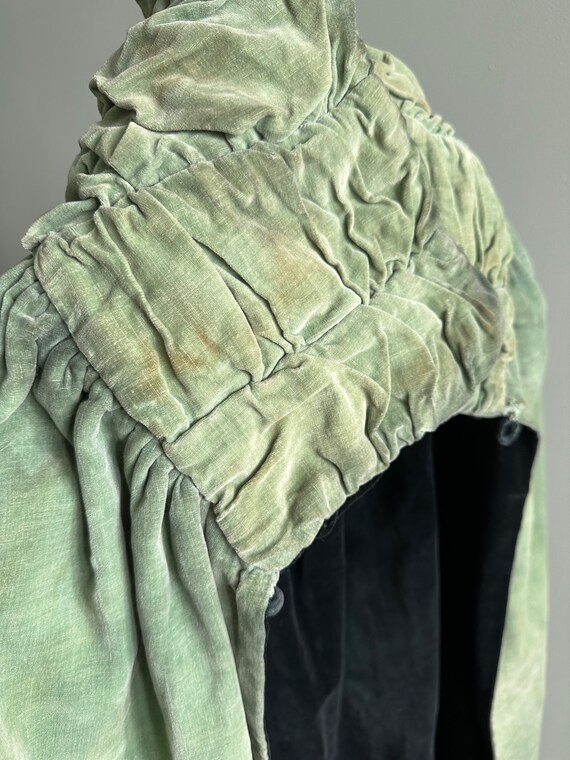 Antique 1920s 1930s Reversible Velvet Opera Cape Coat - Gem