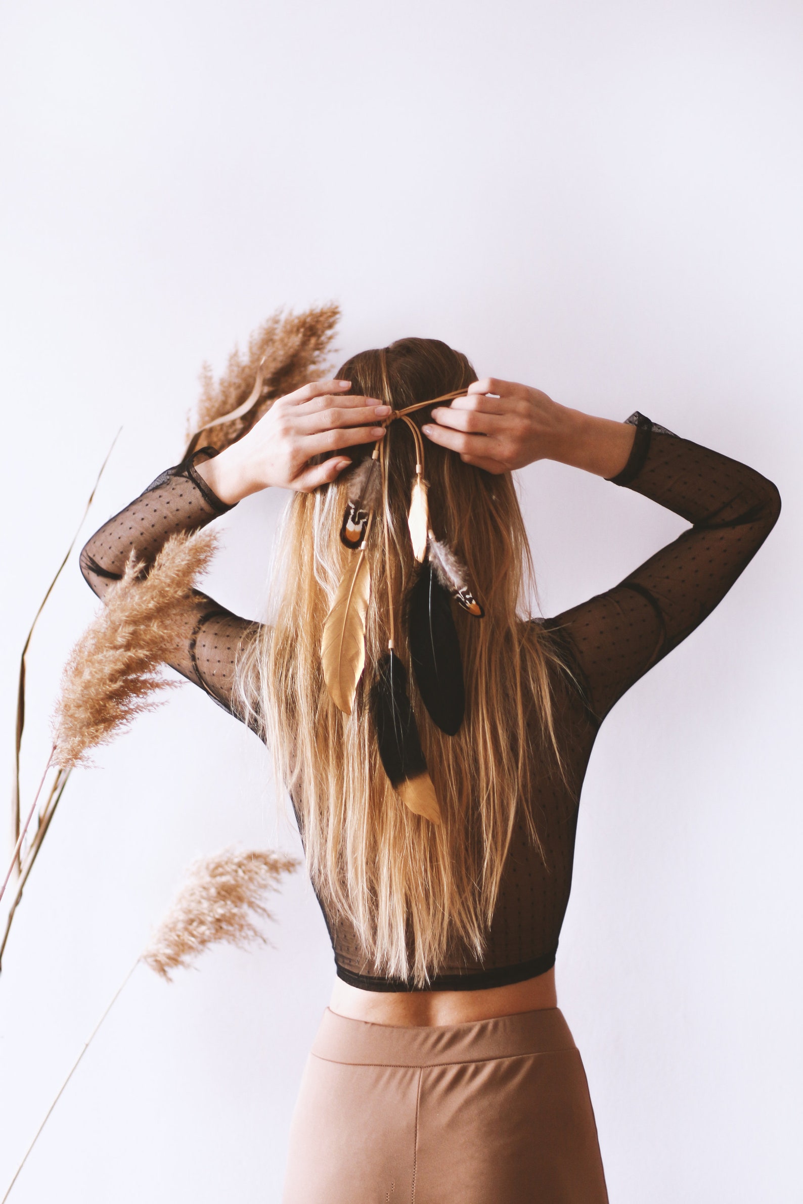 Boho Feather Headband Bohemian Headband Feather Headpiece Etsy