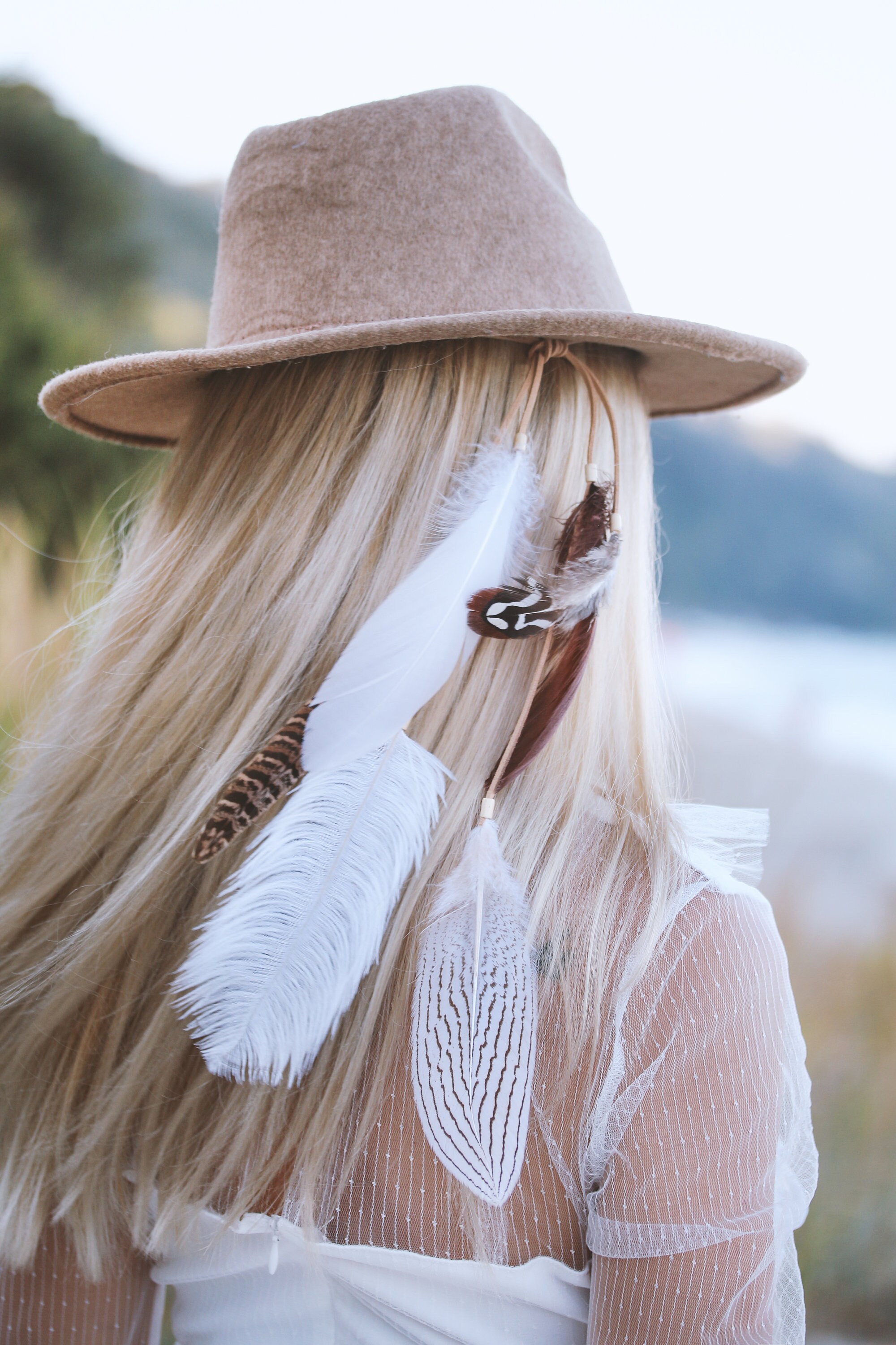Boho Feather Headband Bohemian Headpiece Boho Wedding Hair Etsy Hong Kong
