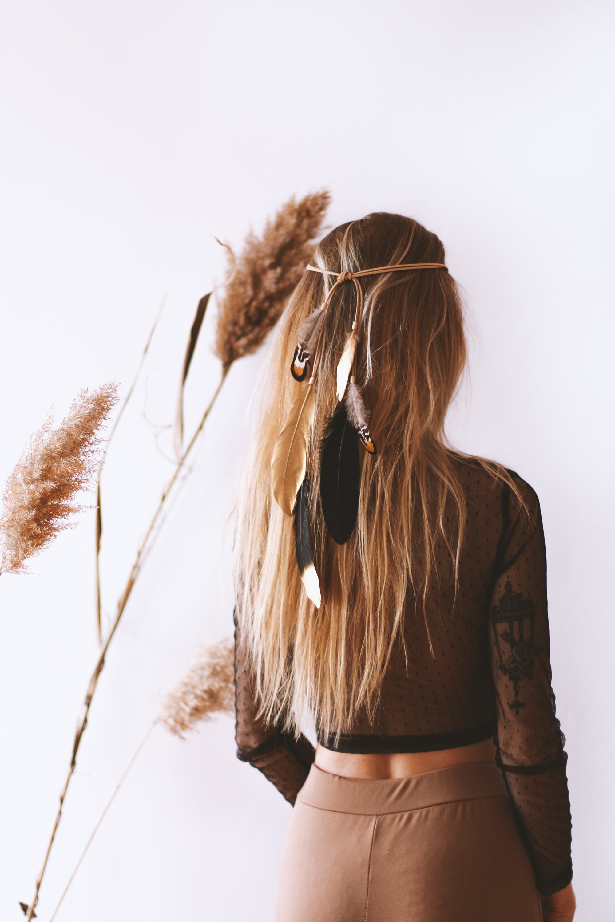 Boho Feather Headband Bohemian Headband Feather Headpiece - Etsy