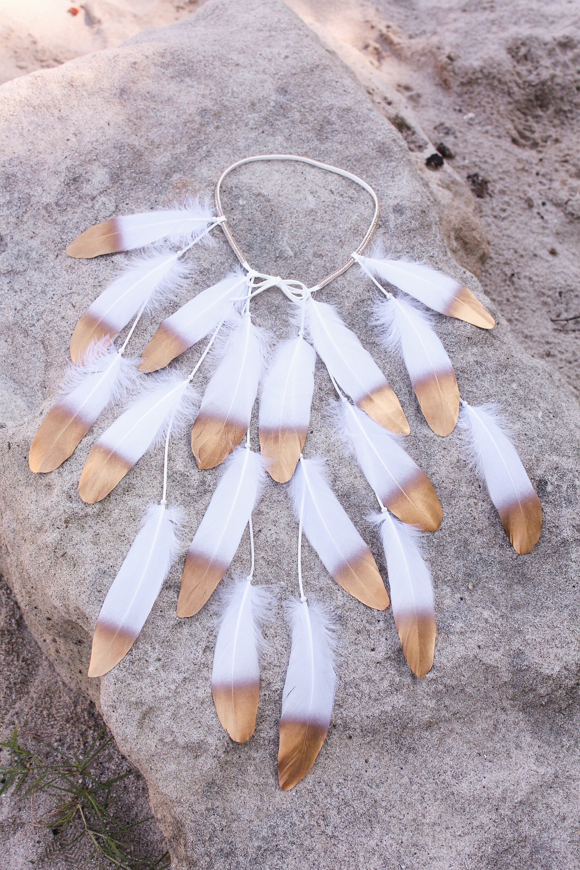 Boho Feather Headband Bohemian Wedding Headband Festival Feather ...