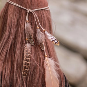 Feather Headband Boho Headpiece Feather Accessories Feather - Etsy