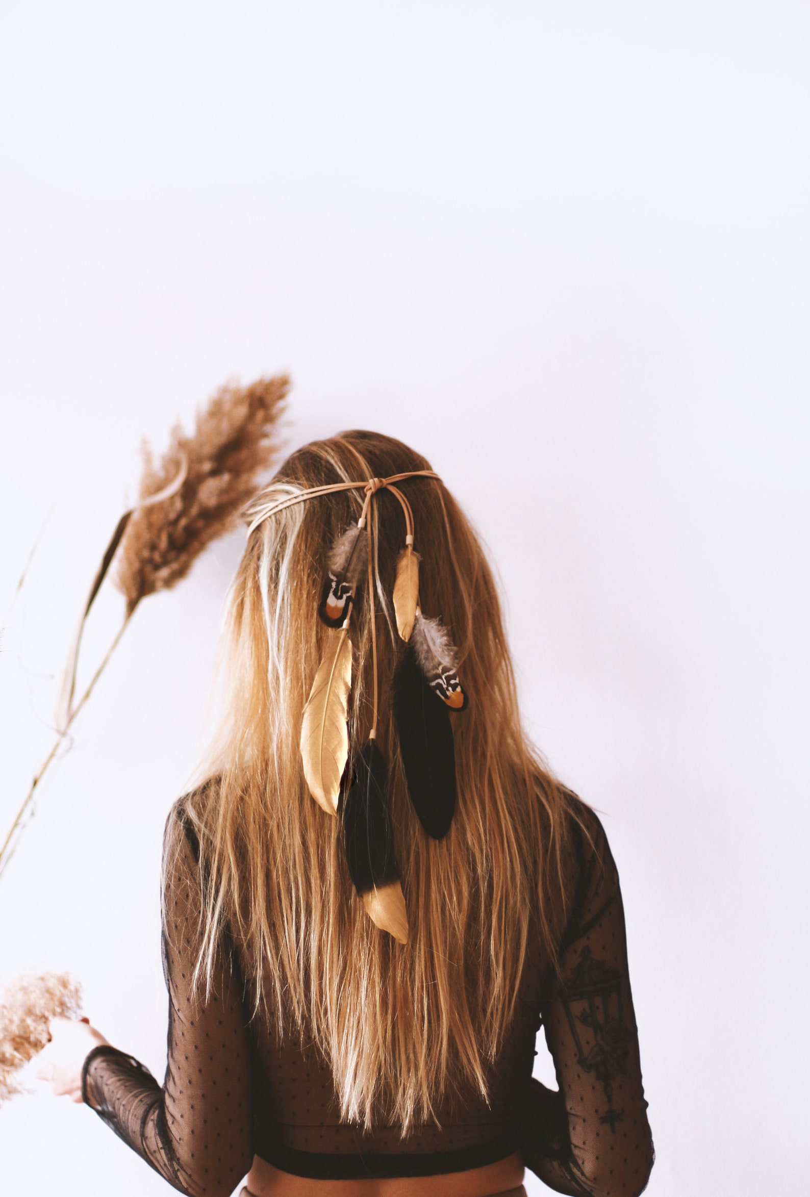 Boho Feather Headband Bohemian Headband Feather Headpiece - Etsy