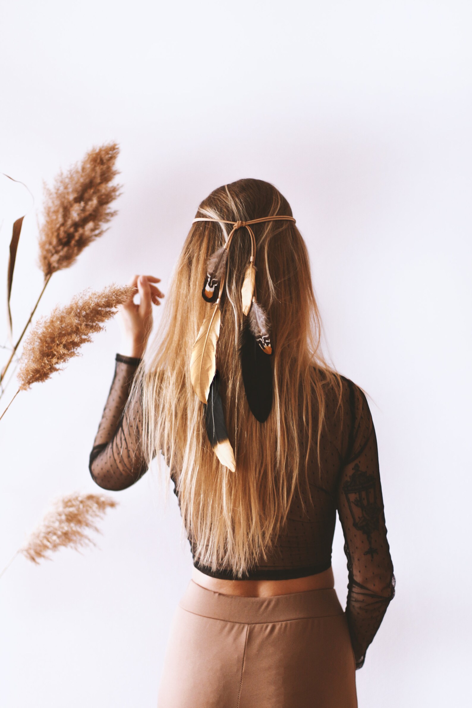 Boho Feather Headband Bohemian Headband Feather Headpiece - Etsy