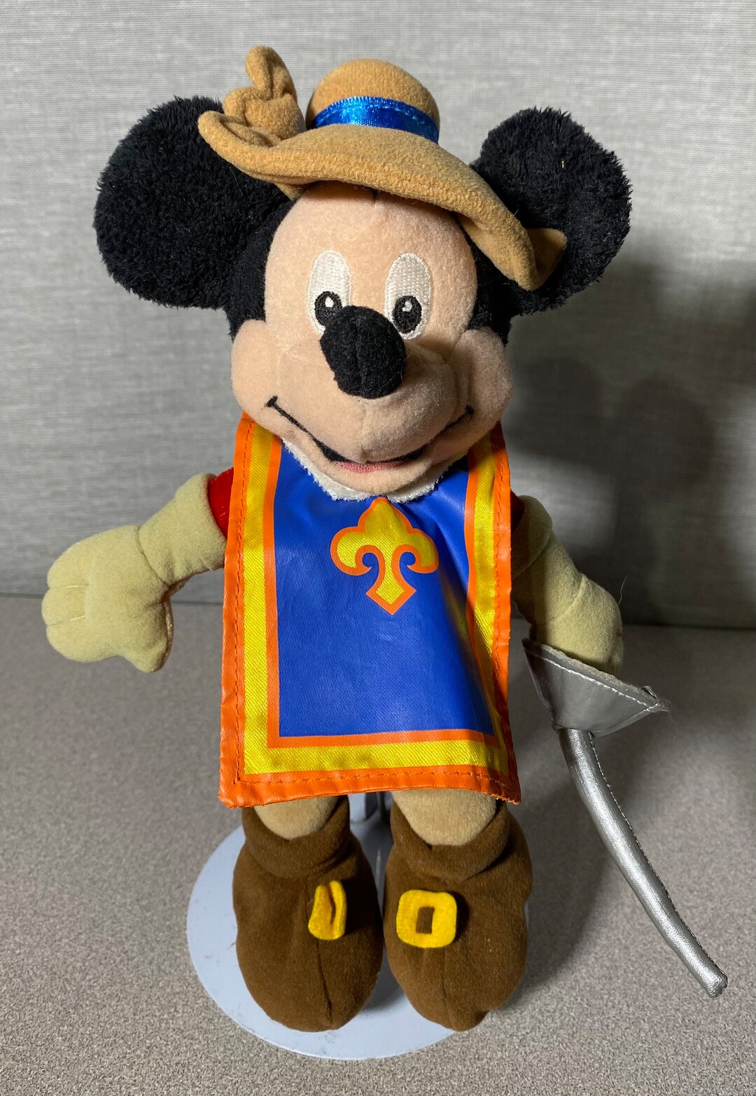Vintage Disney Store Three Musketeers Mickey Mouse Bean Bag 9” Plush ...