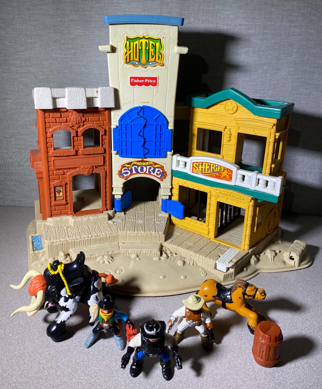 Vintage 1996 Fisher Price Great Adventures Wild Western Town - Etsy