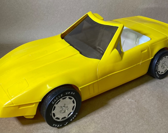 Vintage American Plastic Toys Barbie Yellow Corvette - Etsy