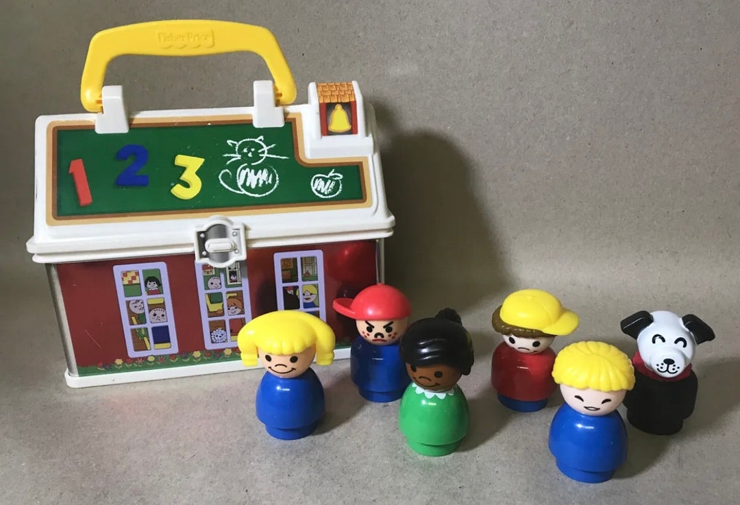 Fisher Price Little People 50th Birthday Play N Go School House & 6 ...