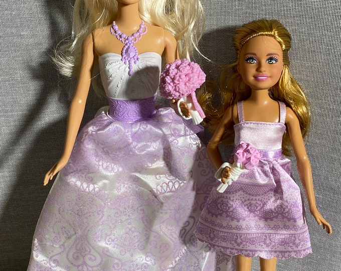 Mattel Barbie Wedding Day Set - Bride Barbie & Stacie Dolls - Etsy