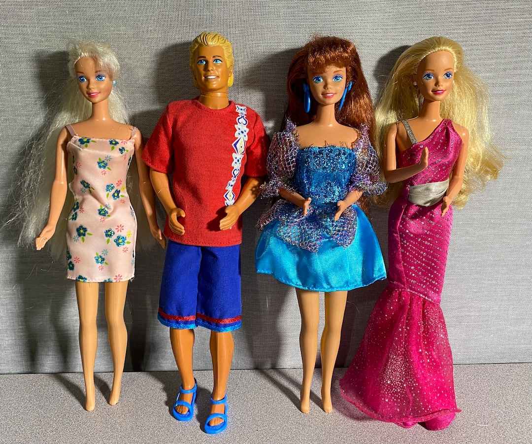 Vintage Mattel 90s Barbie Doll Lot Barbie Ken Teresa & - Etsy
