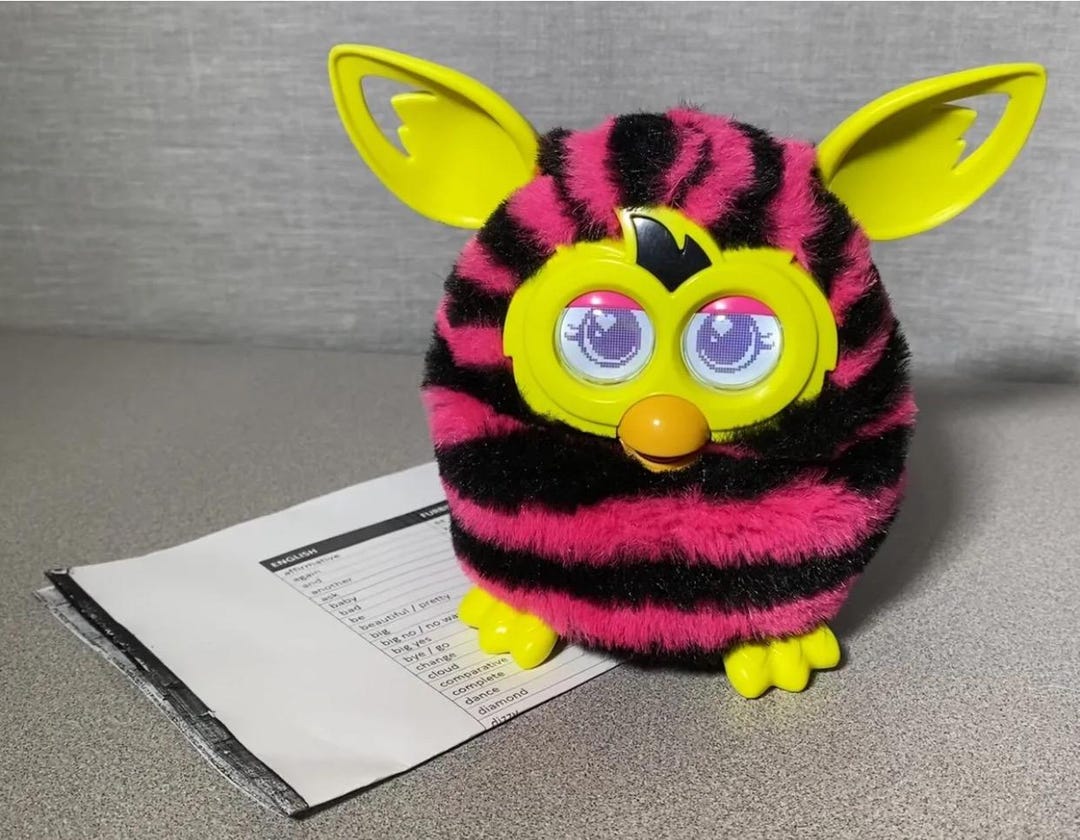 Hasbro Furby Boom Pink Zebra & Furbish Dictionary Works - Etsy
