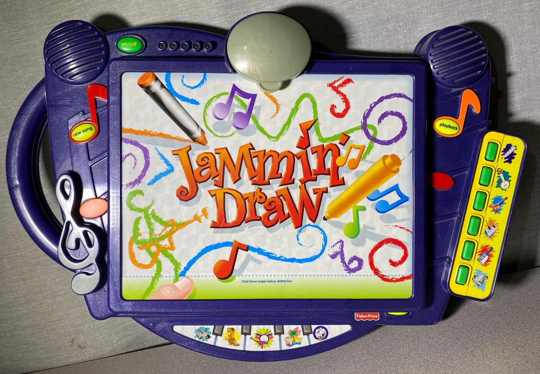 Vintage 1999 Fisher Price Jammin Draw Interactive Plays Music While You ...