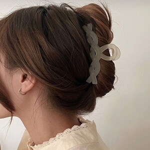 Extra Large Hair Claw Clip, Matt Braid Acrylic Hair Claw Clip ...