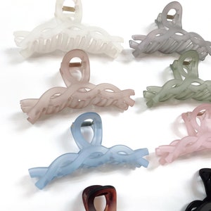 Extra Large Hair Claw Clip, Matt Braid Acrylic Hair Claw Clip ...