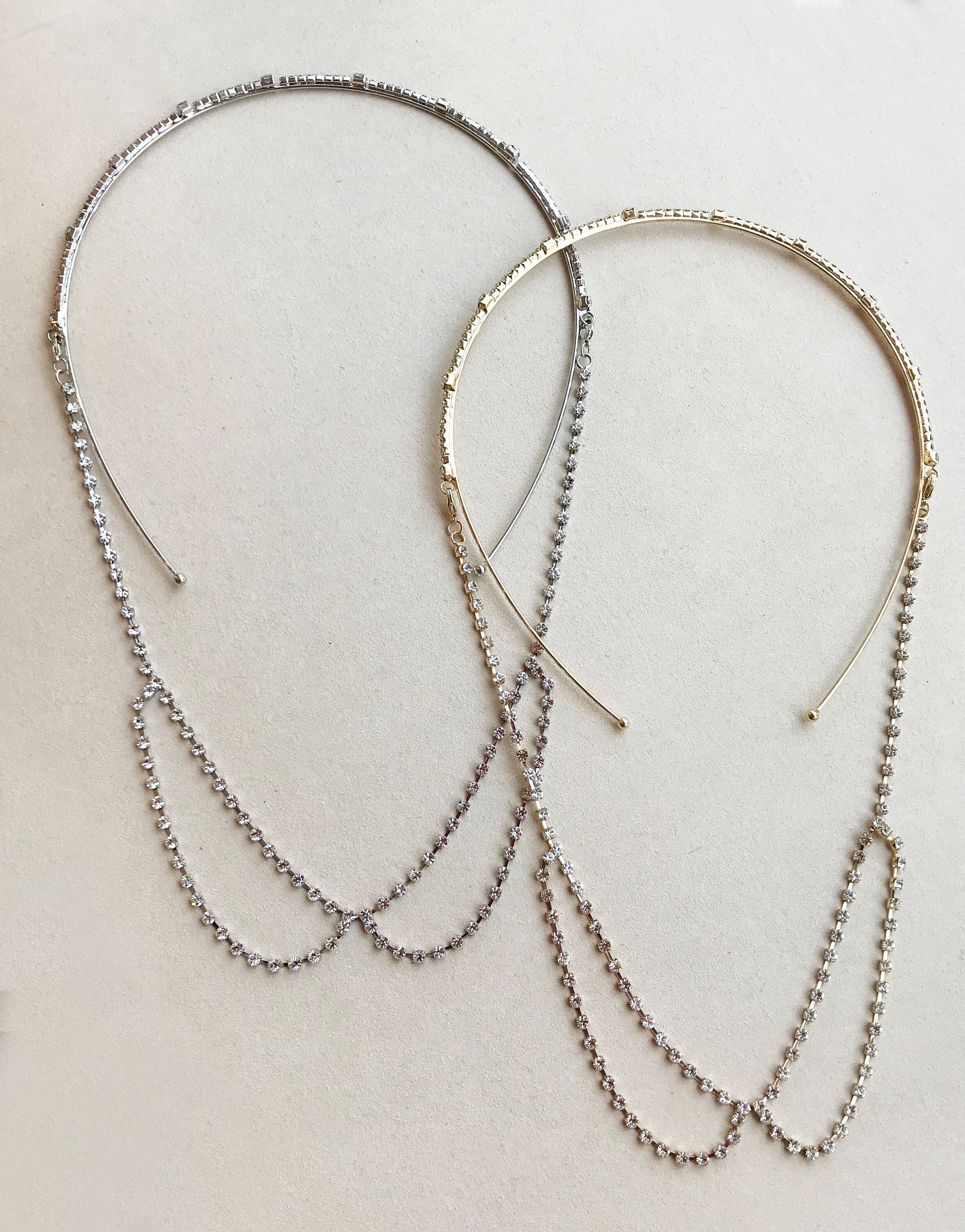 Drape Headpiece Chain Headpiece Gold Headband Silver - Etsy