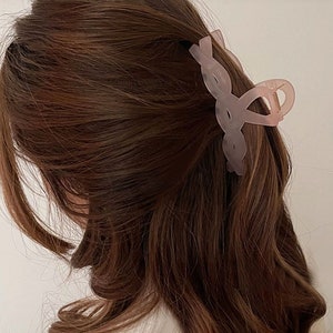 Extra Large Hair Claw Clip, Matt Braid Acrylic Hair Claw Clip ...