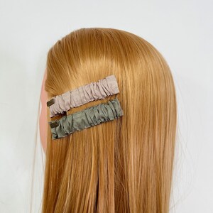 Minimalist Snap Hair Pins, Gathered Snap Pins, Silky Snap Hair ...