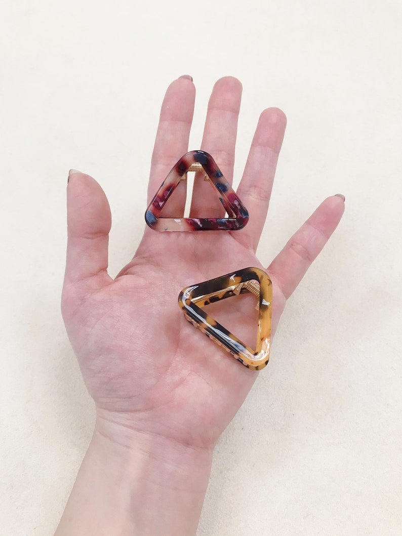 Small Hair Claw Clip Tortoise Triangle Hair Claw Clip - Etsy