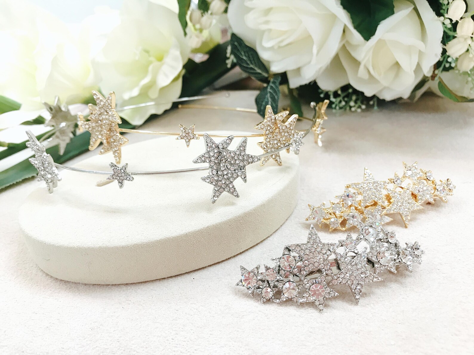 Star Headband Gold Crystal Headband Bridal Headband Bridal | Etsy