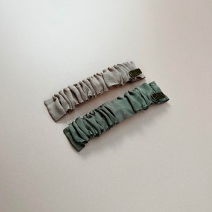 Minimalist Snap Hair Pins, Gathered Snap Pins, Silky Snap Hair ...