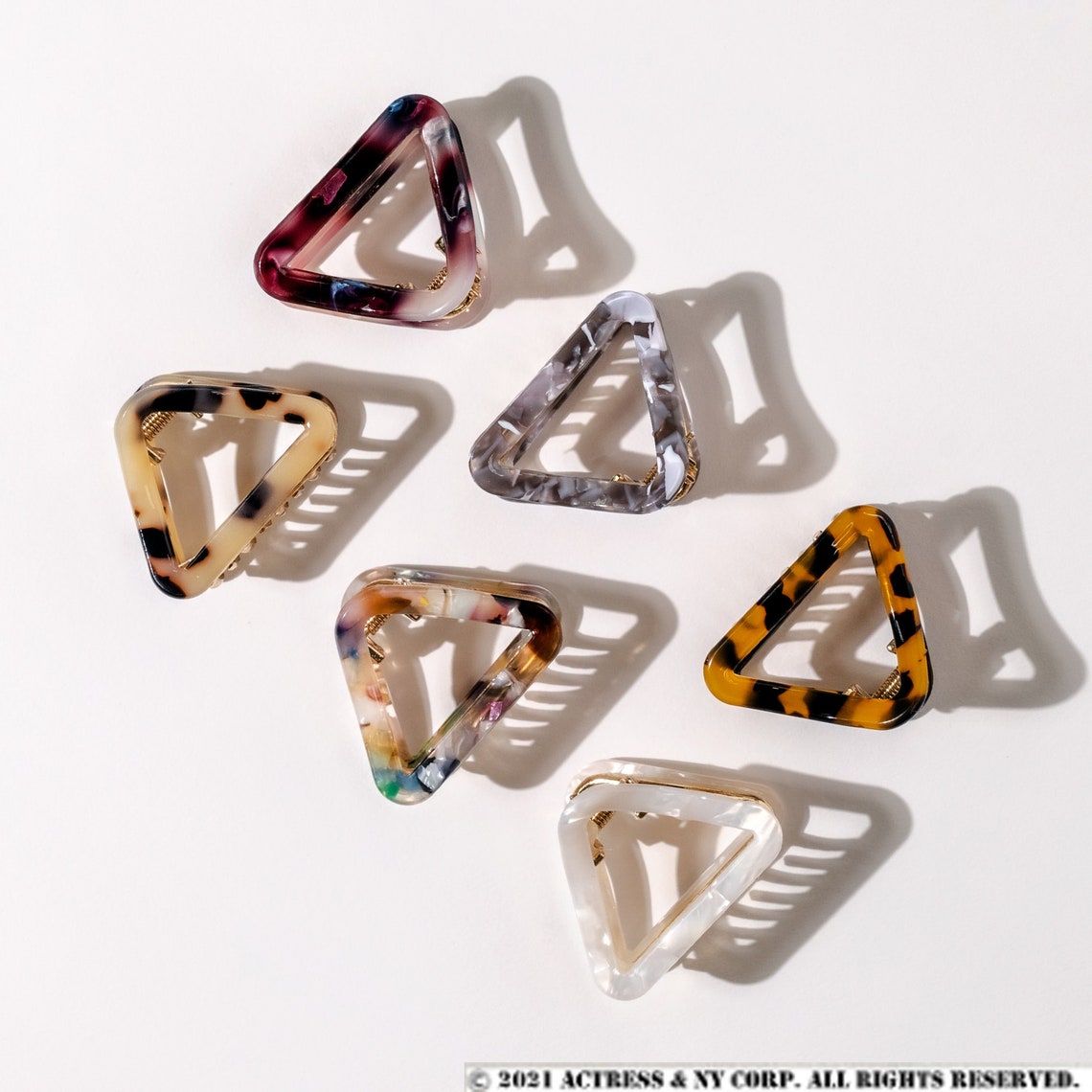 Small Hair Claw Clip Tortoise Triangle Hair Claw Clip - Etsy