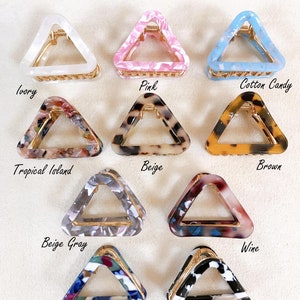 Small Hair Claw Clip Tortoise Triangle Hair Claw Clip - Etsy