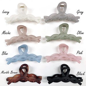 Extra Large Hair Claw Clip, Matt Braid Acrylic Hair Claw Clip ...