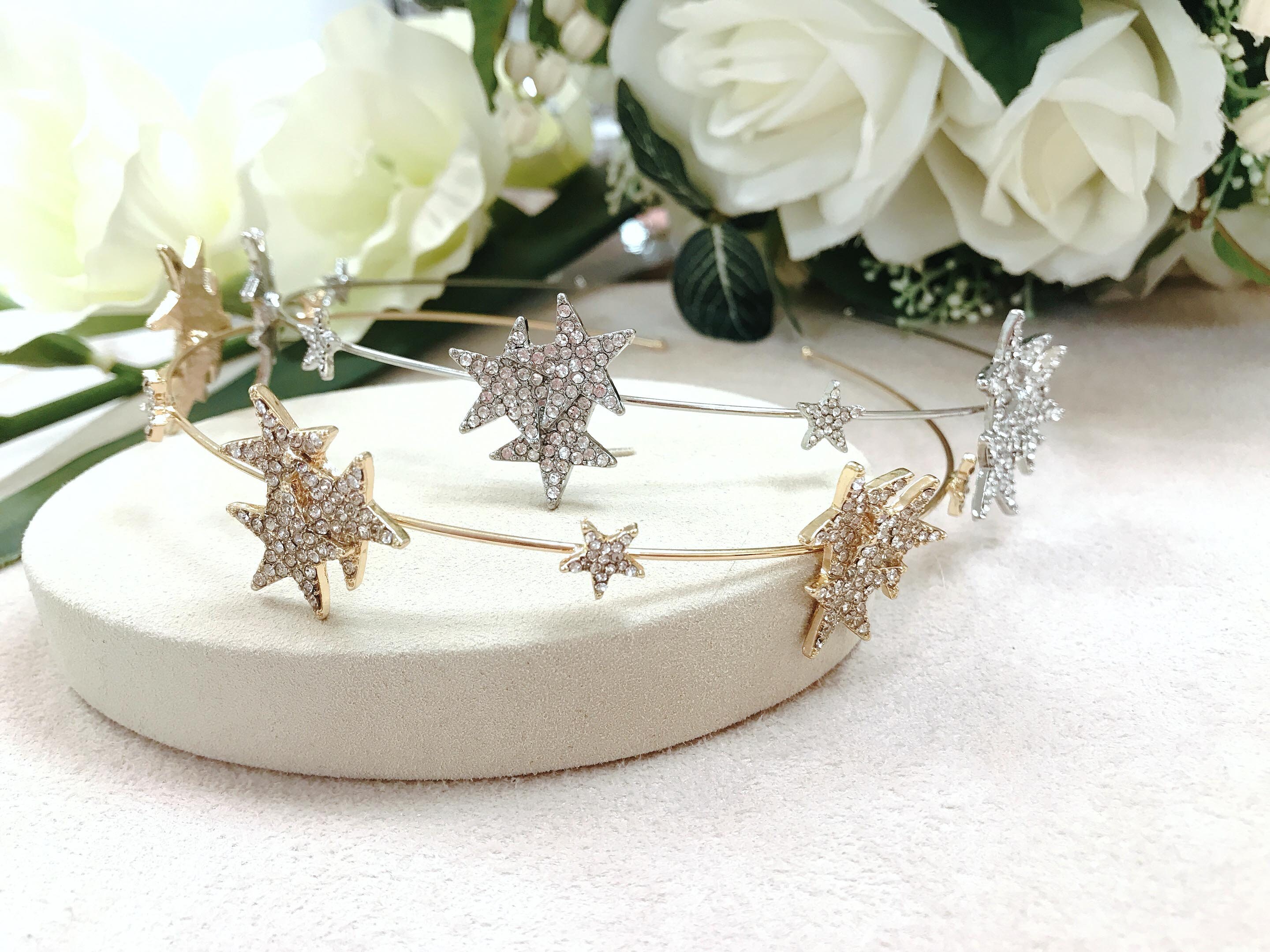 Star Headband Gold Crystal Headband Bridal Headband Bridal - Etsy