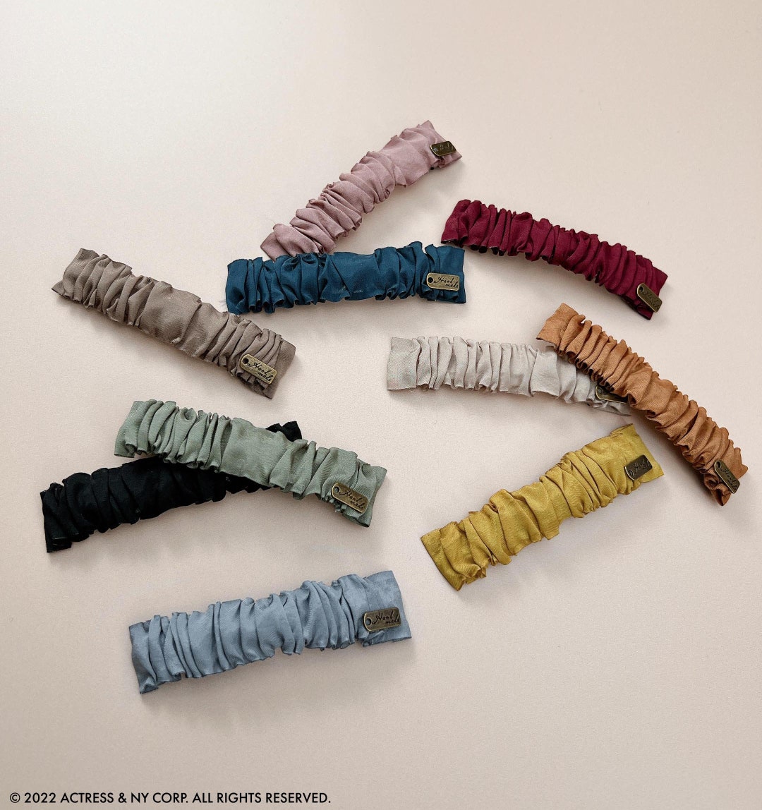 Minimalist Snap Hair Pins, Gathered Snap Pins, Silky Snap Hair ...