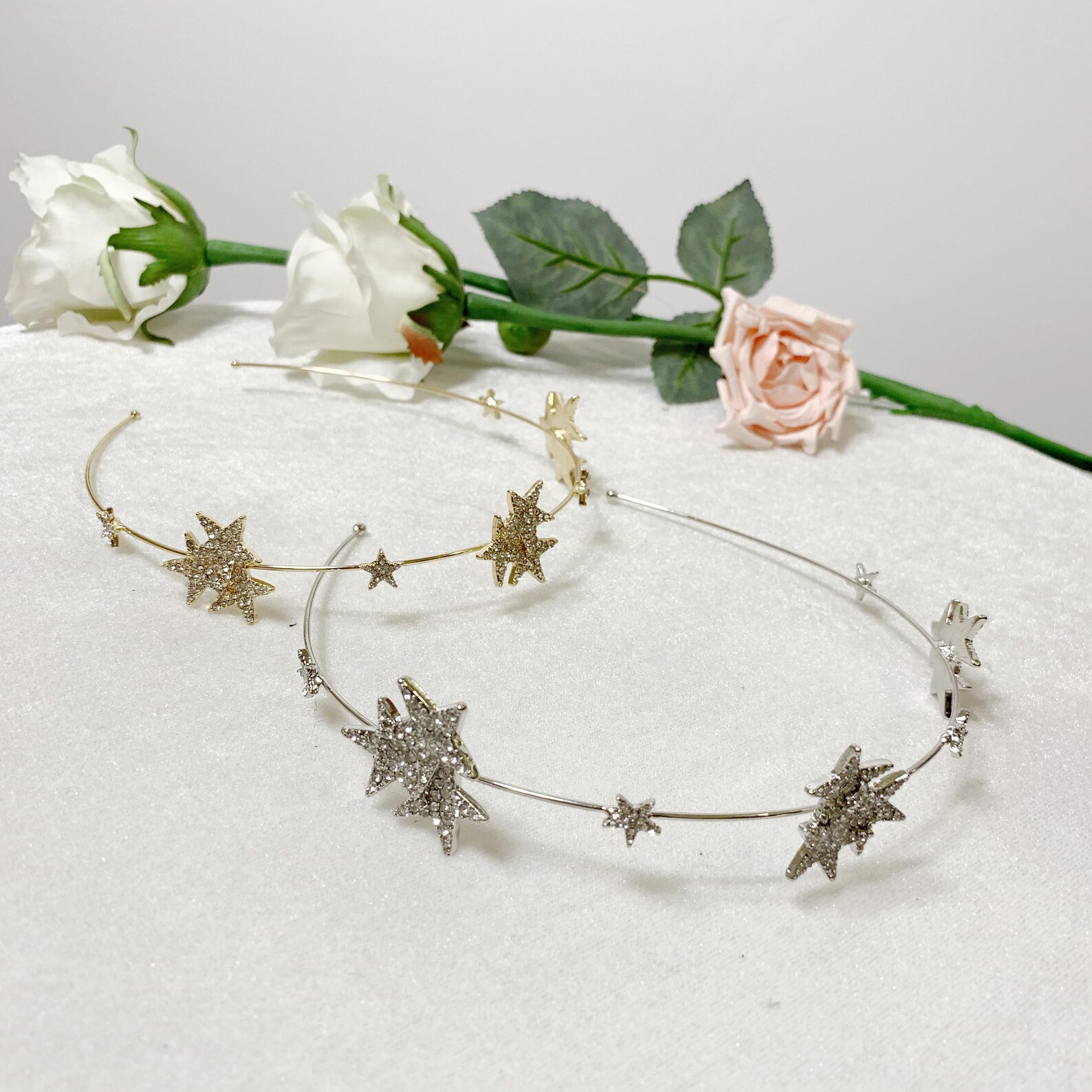 Star Headband Gold Crystal Headband Bridal Headband Bridal | Etsy