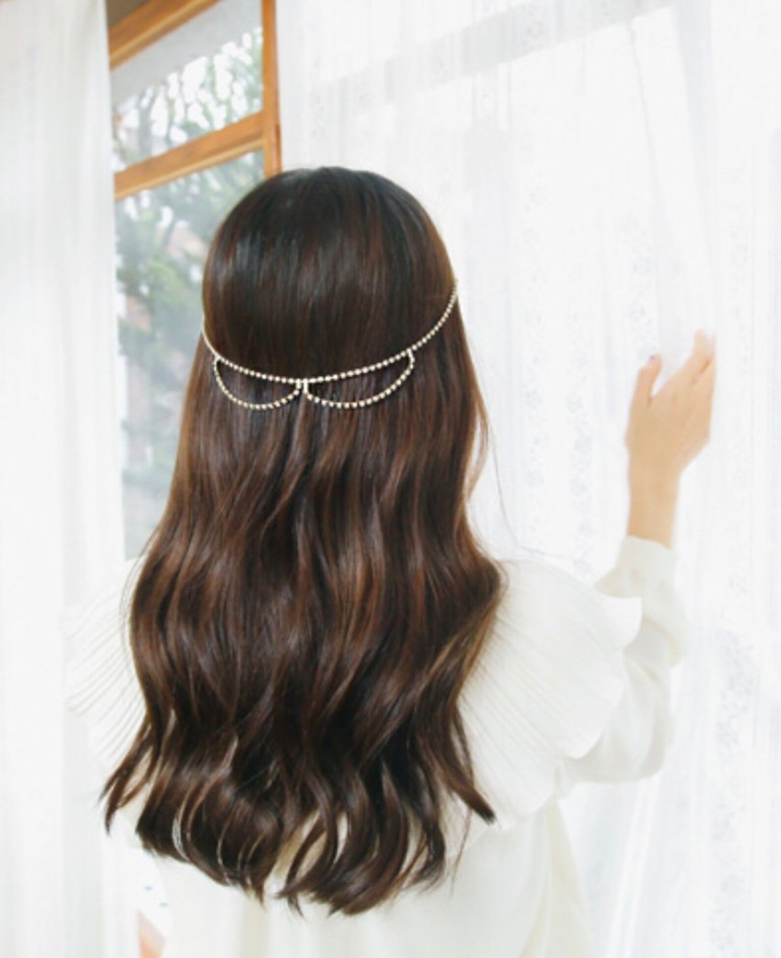 Drape Headpiece Chain Headpiece Gold Headband Silver - Etsy