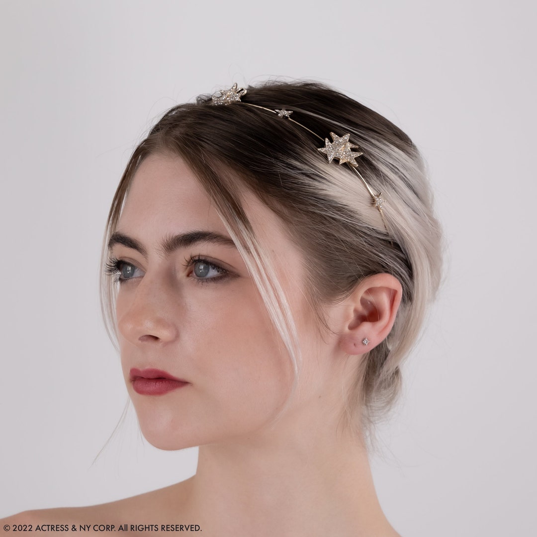 Star Headband Gold, Crystal Headband, Bridal Headband, Bridal Headpiece ...
