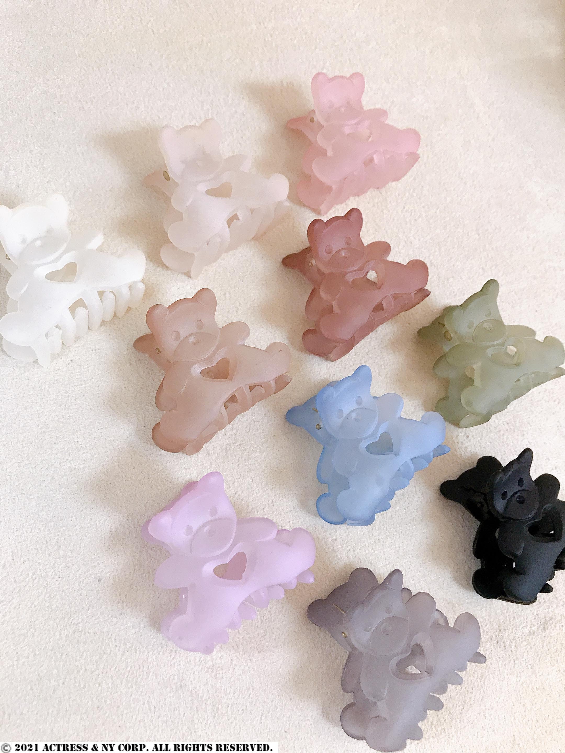 Small Hair Claw Clip Matt Bear Acrylic Hair Claw Clip | Etsy