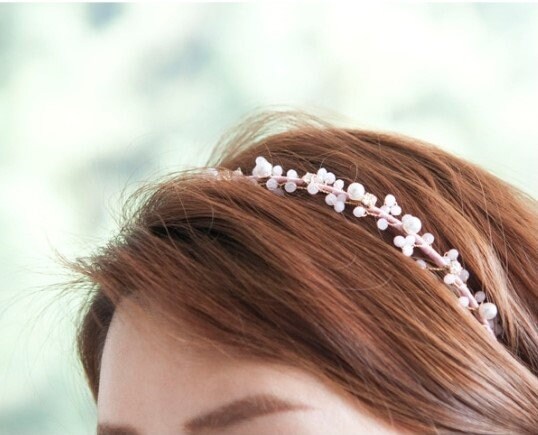 Flower Headband Leaf Headband Spring Headband Floral Bridal - Etsy