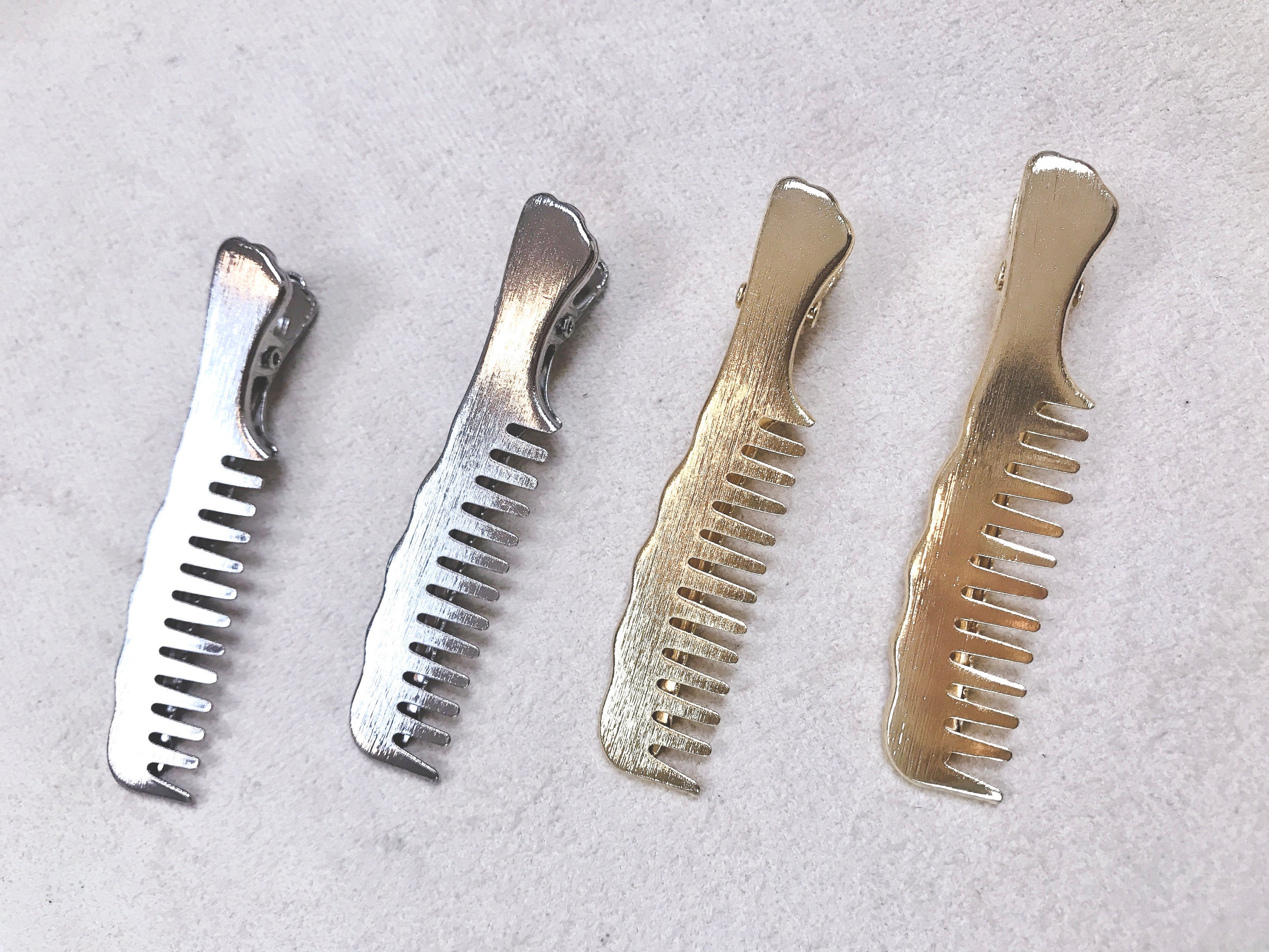 2pcs Set Tooth Comb Hair Clip Small Metal Hair Clip | Etsy