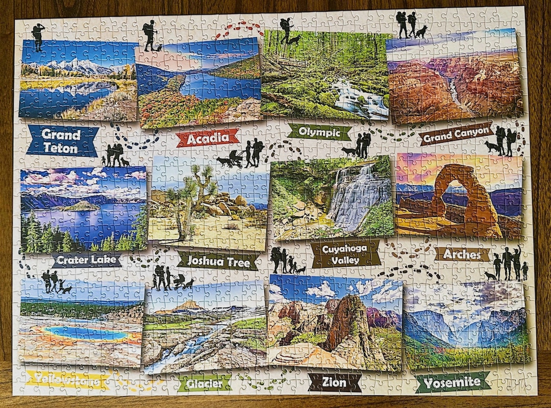 USA National Parks Jigsaw Puzzle: Family Story Design, 1000 Piece - Etsy