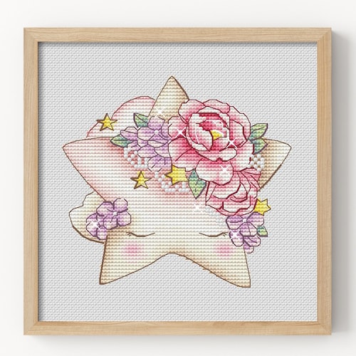 Gentle Small Star Birth Announcement Cross Stitch Pattern Hand - Etsy