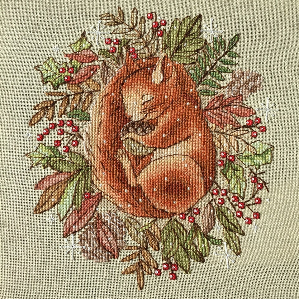 Cozy Baby Squirrel Christmas Cross Stitch Pattern Hand - Etsy