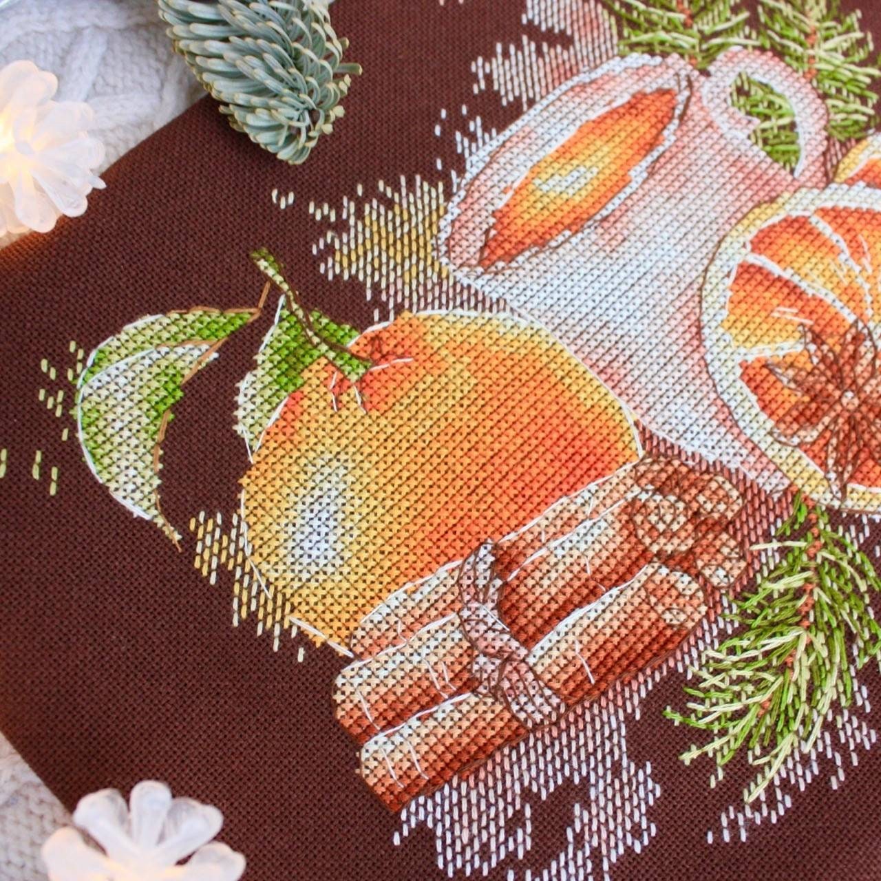 Taste of winter Christmas cross stitch pattern Hand embroidery | Etsy