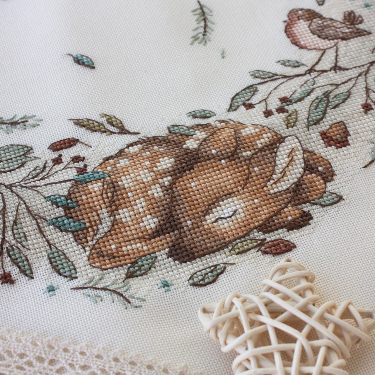 Forest Animals Wreath Cross Stitch Pattern Kids Room Cross | Etsy