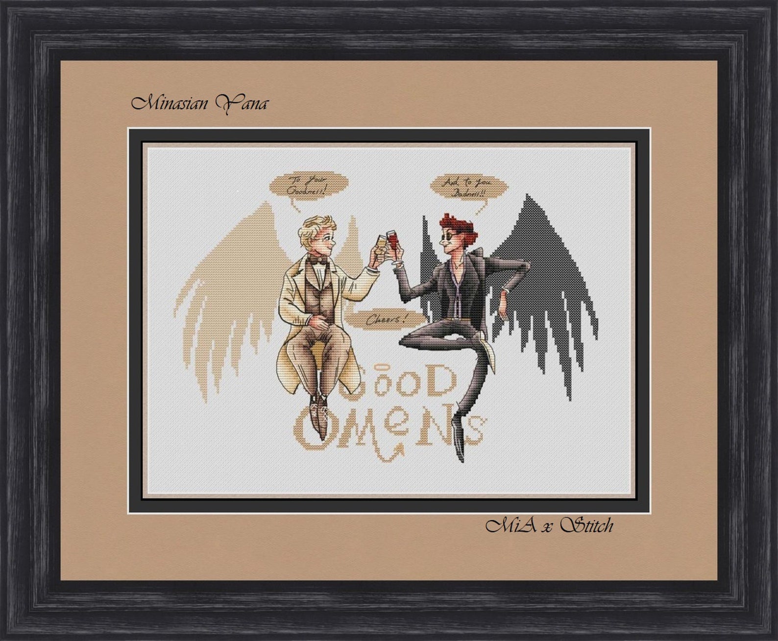 Angel and Devil Cross Stitch Pattern TV Show Cross Stitch Chart Movie ...