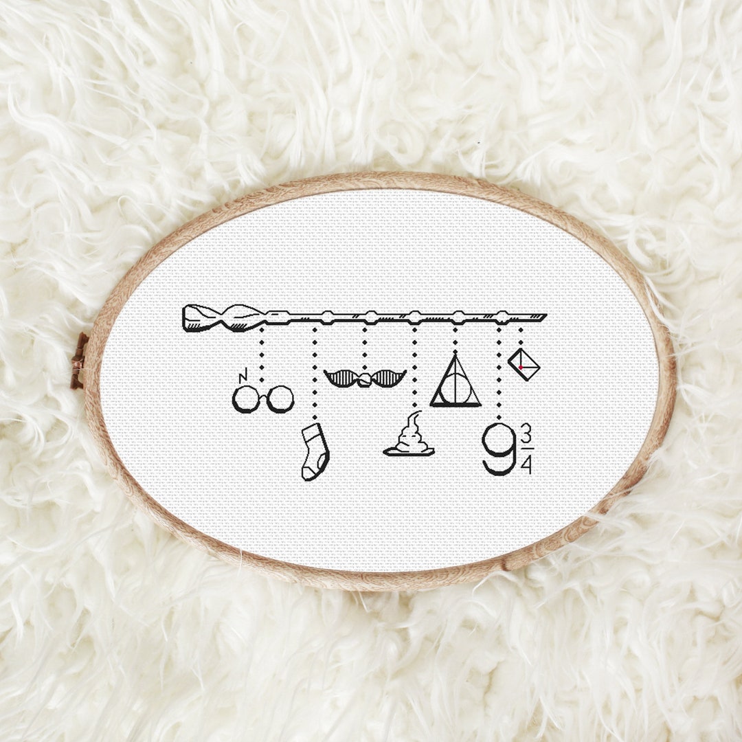 Magic Wand Cross Stitch Pattern, Handmade Cross Stitch, School of Magic ...