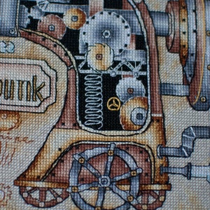 Steampunk Sewing Machine Cross Stitch Pattern Hand Embroidery Design ...