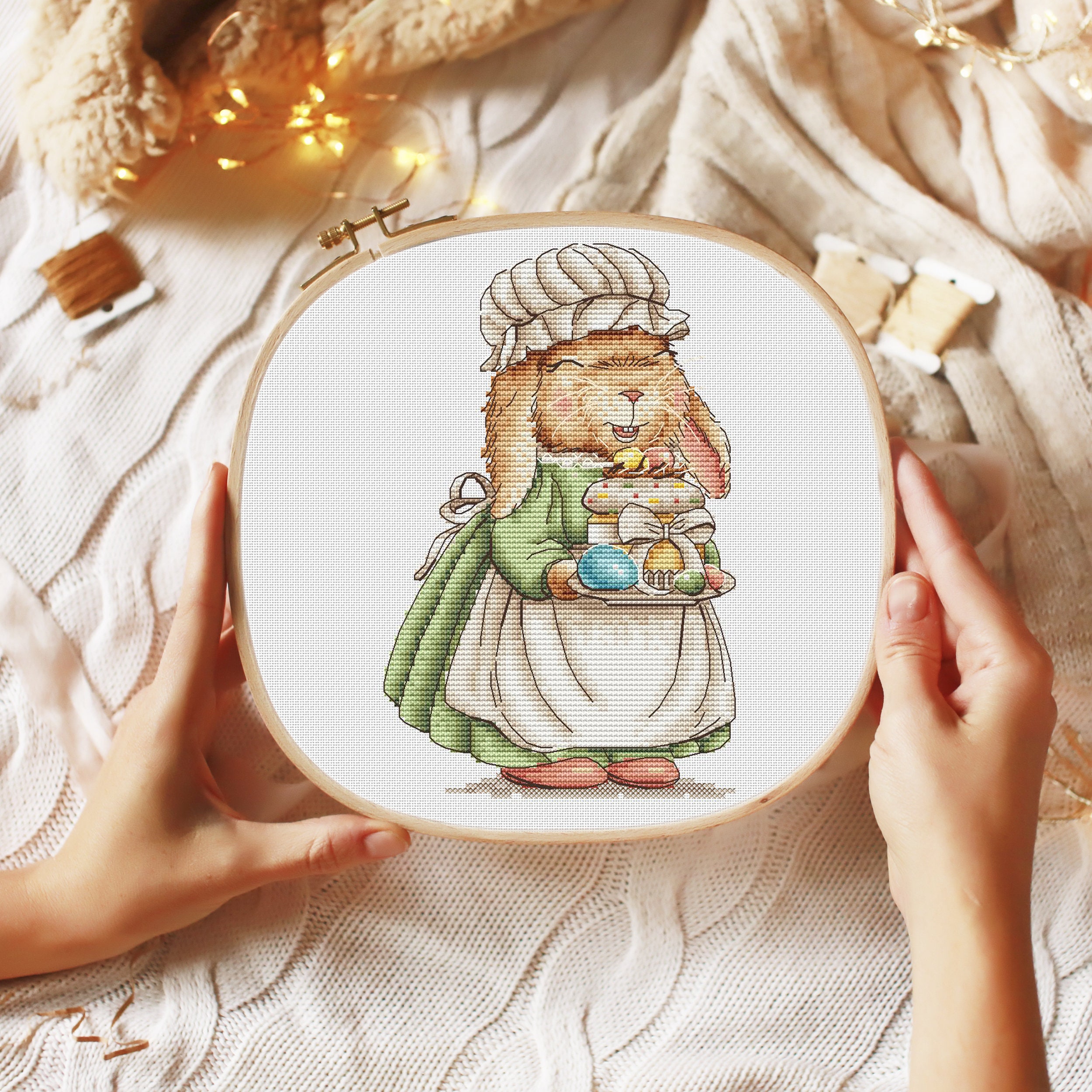 Easter Bunny Cross Stitch Pattern Animal Cross Stitch Chart - Etsy