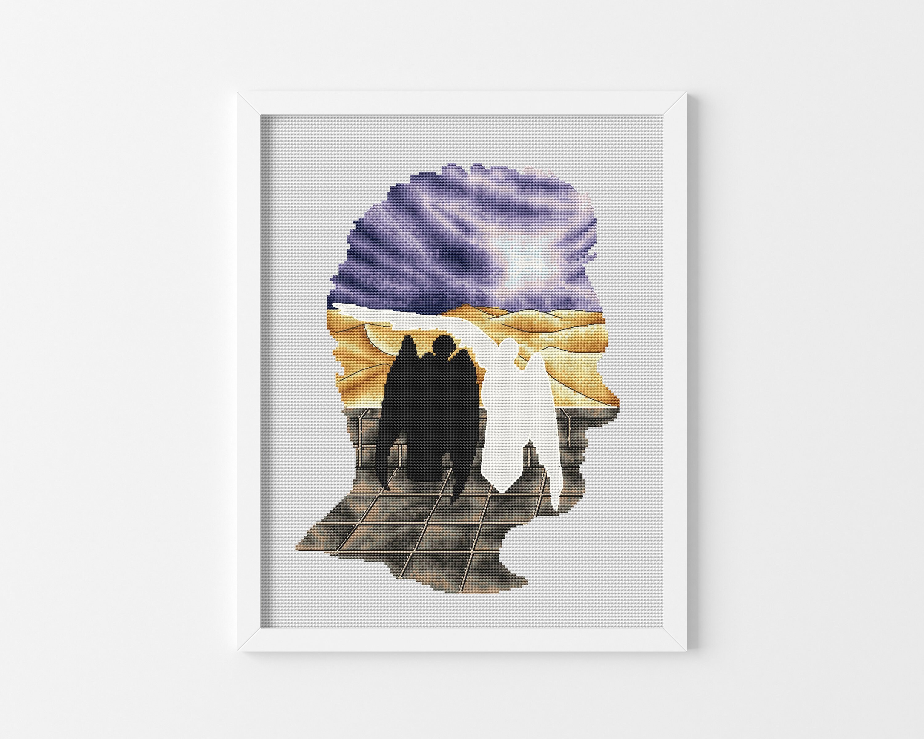 Aziraphale and Crowley Cross Stitch Pattern, Good Omens Cross Stitch ...