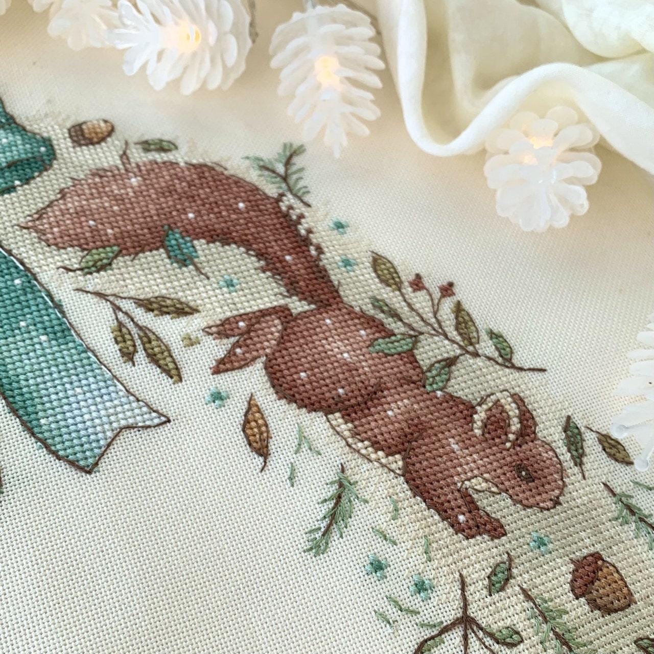 Forest Animals Wreath Cross Stitch Pattern Kids Room Cross | Etsy