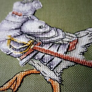 Goose Knight Cross Stitch Pattern, Animal Cross Stitch Design, Funky ...