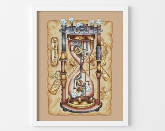 Steampunk Cross Stitch Pdf Pattern Steampunk Chart Steampunk | Etsy